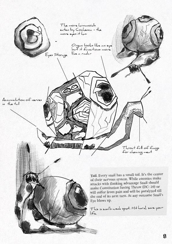 [OC] Hypno Snail, from my bestiary for DnD. | Scrolller