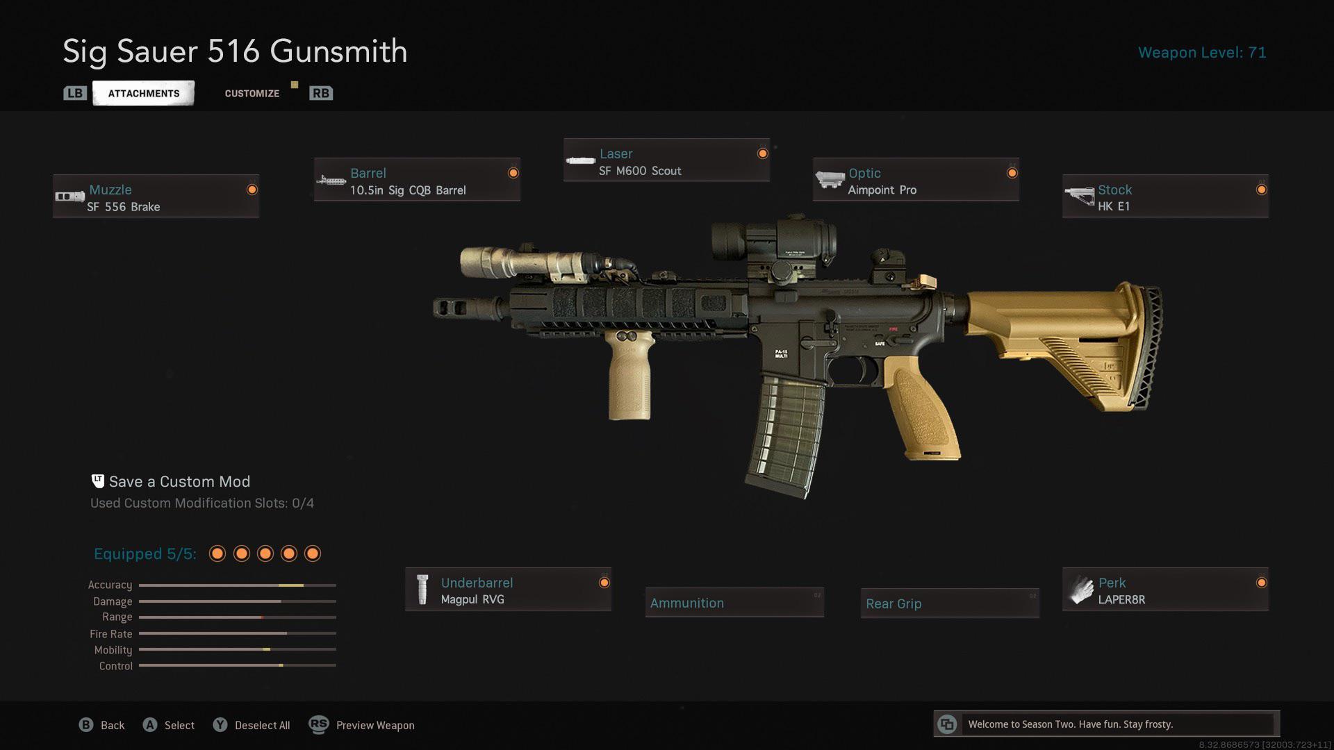 COD:MW Gunsmith Sig 516 | Scrolller