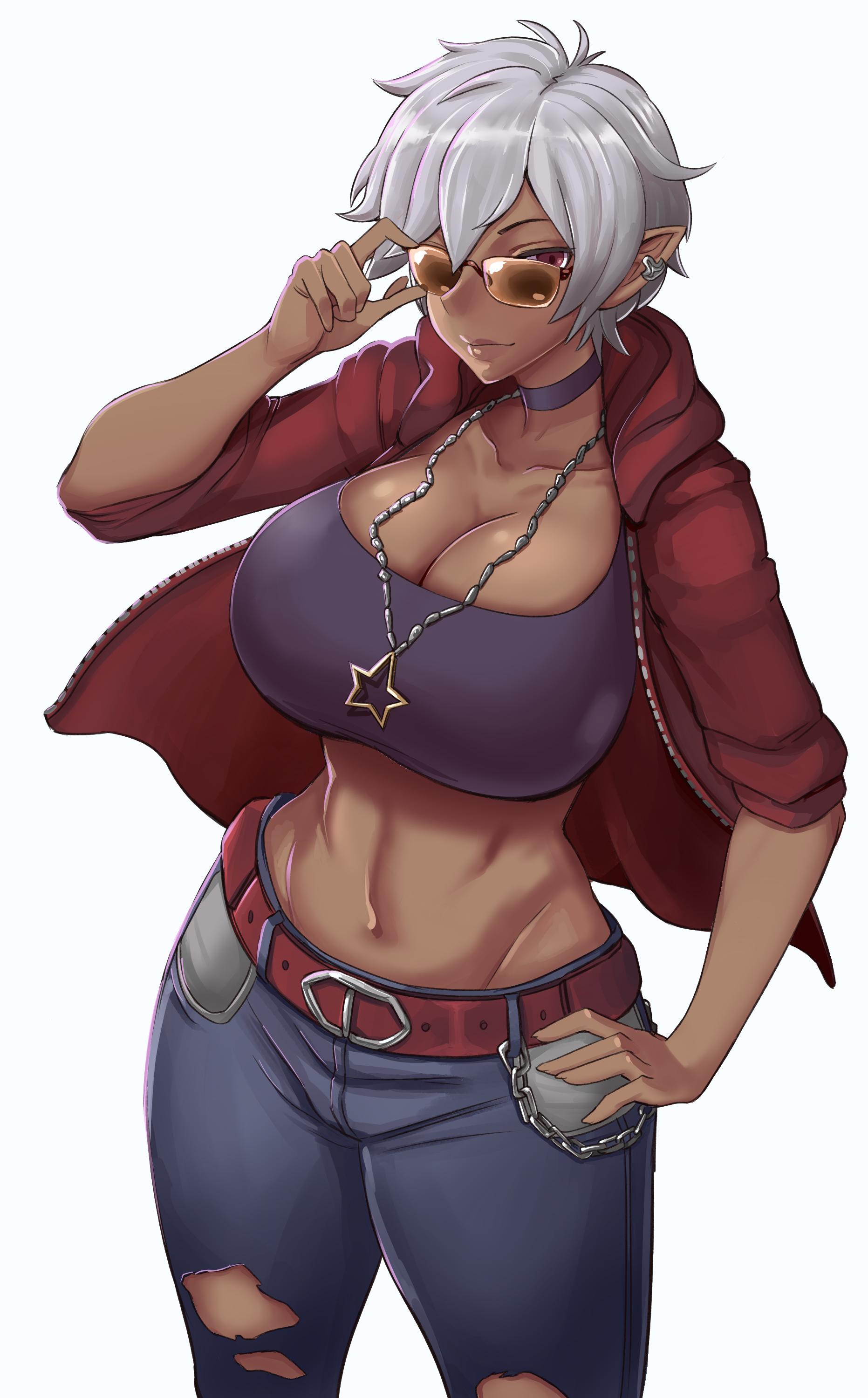 Colette Looking Over Their Sunglasses | Scrolller