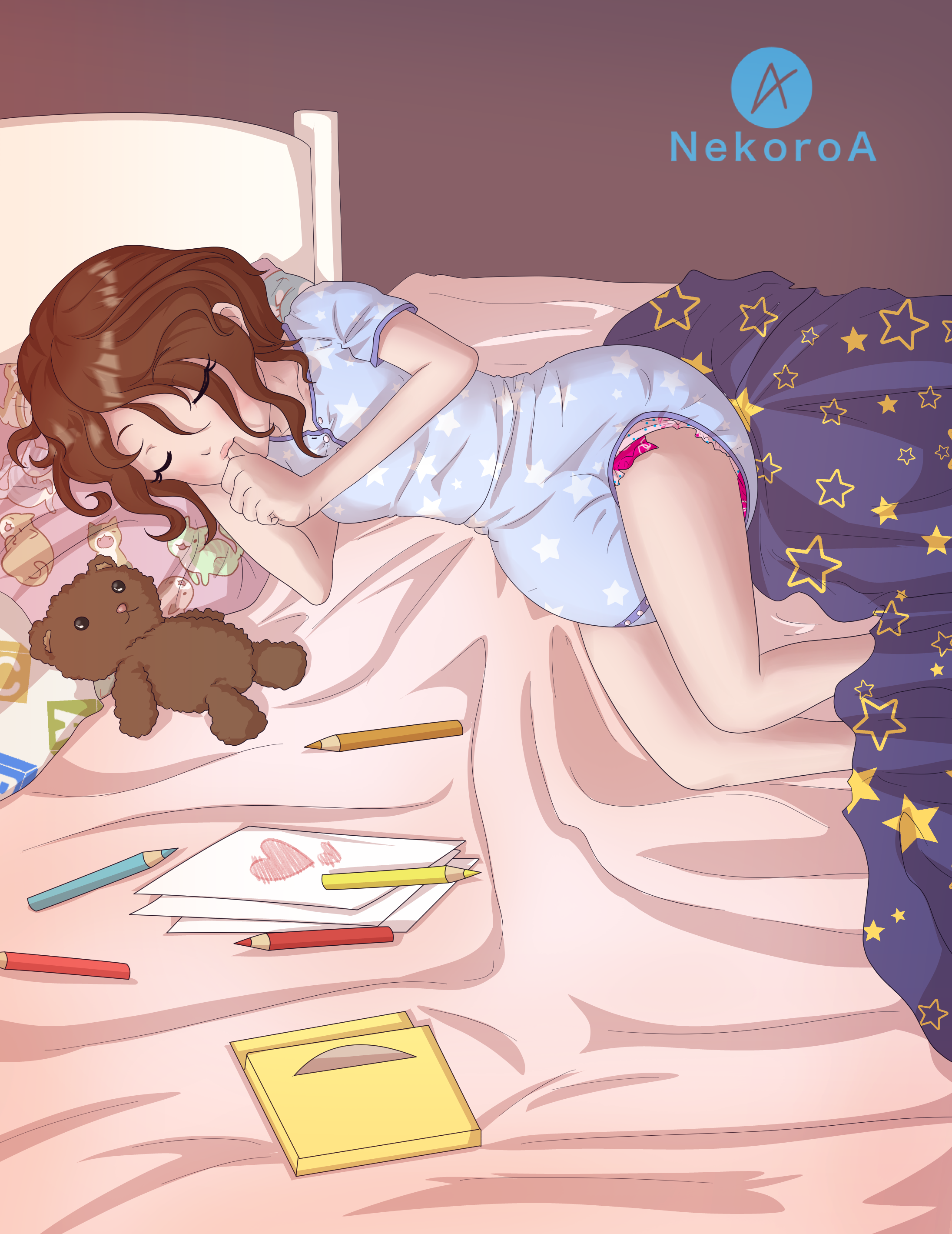 Colored herself to sleep | Scrolller