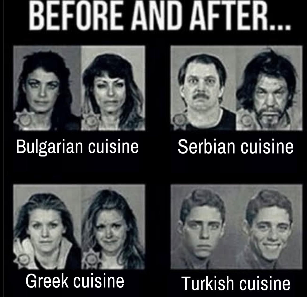 Comparison of photos before and after balkan cuisines | Scrolller