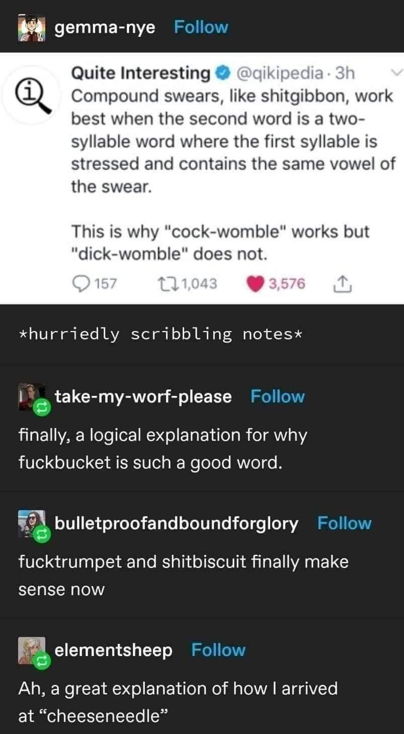 Compound swear words | Scrolller