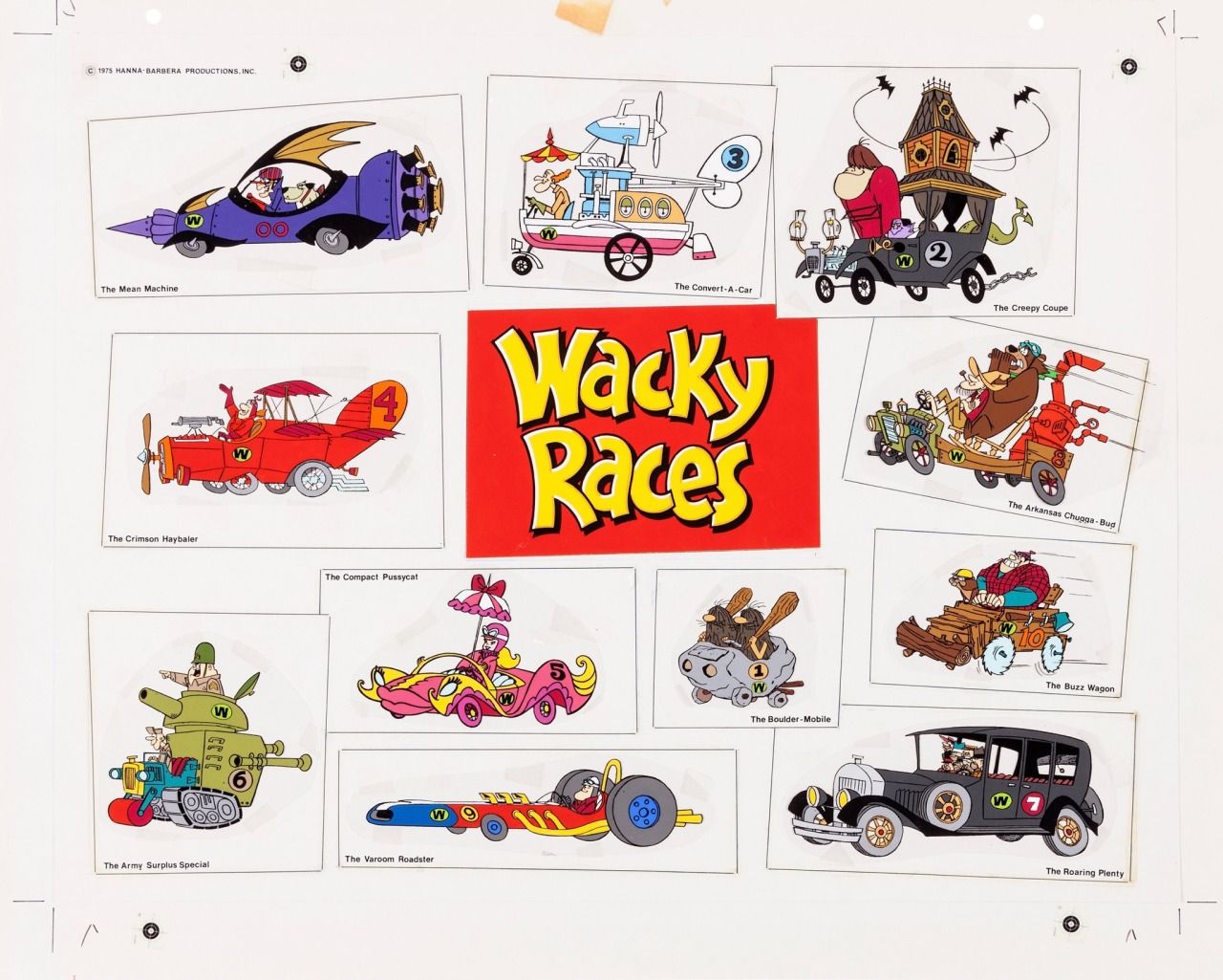 Concept art for Hanna-Barbera’s WACKY RACES (1968). [aic] | Scrolller