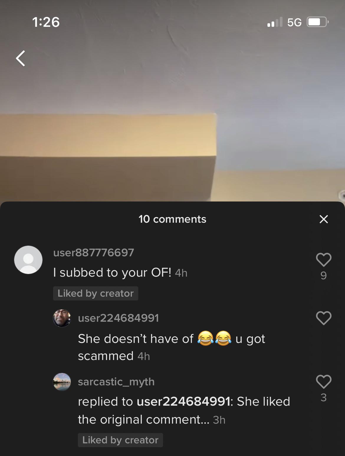 Confirmation? Her other tiktok account liked someone’s comment so I’d have to say it’s her ...