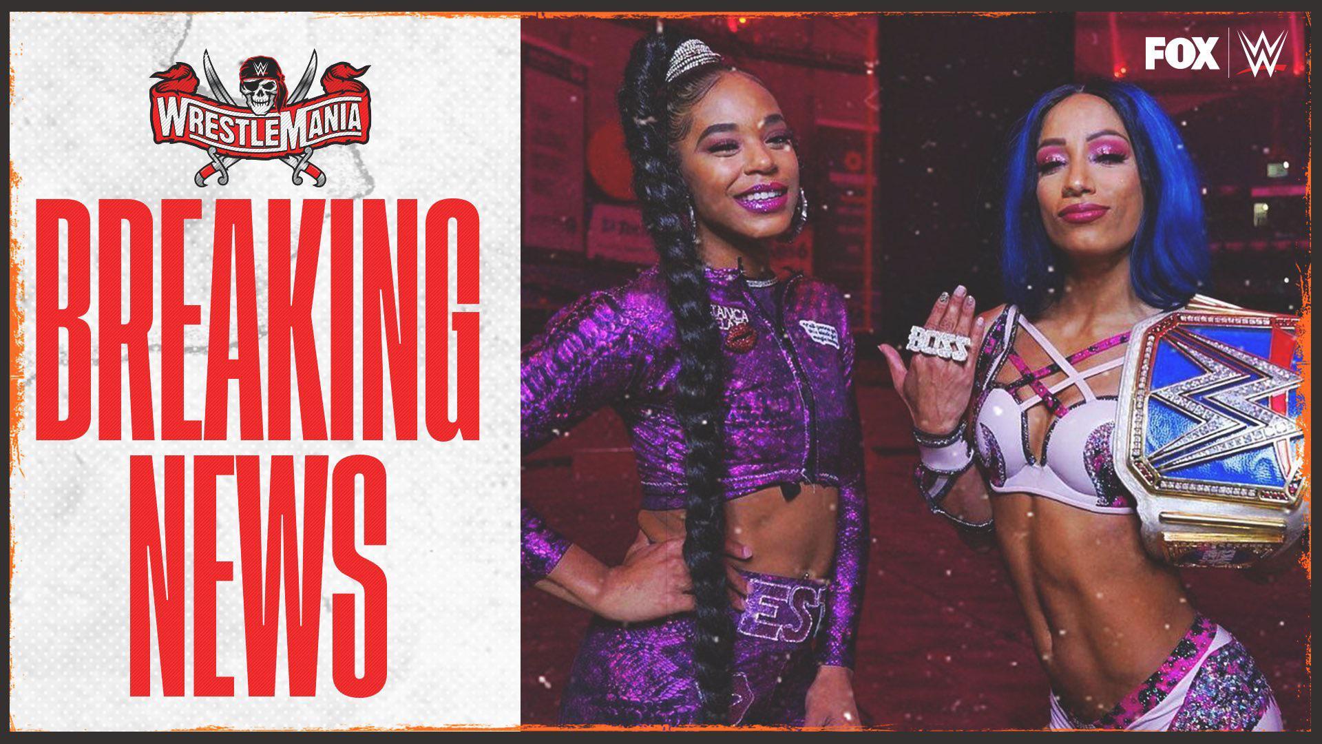Confirmed by WWE: Sasha Banks vs Bianca Belair for the WWE SmackDown Women’s Championship will ...
