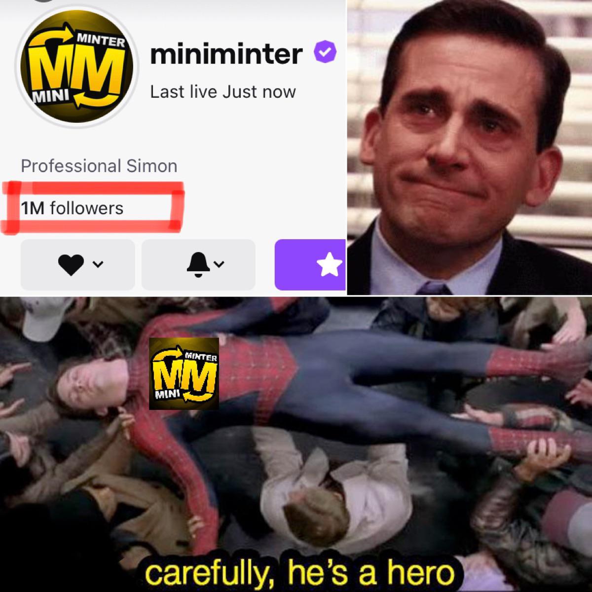 Congrats on hitting ONE MILLION TWITCH FOLLOWERS Simon🎉 | Scrolller