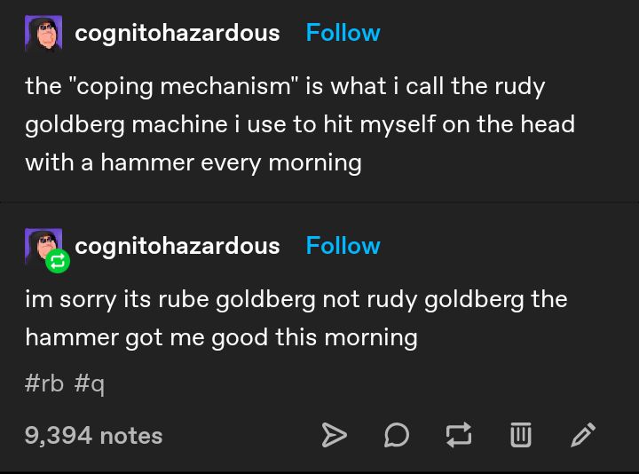 coping mechanism | Scrolller