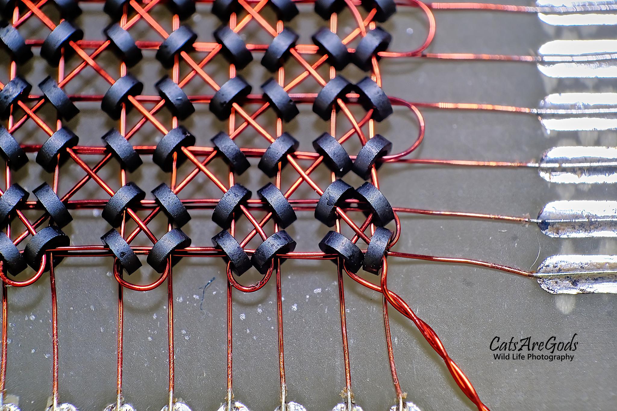 Core memory on board, original computer unknown [OC] [2048x1365] | Scrolller