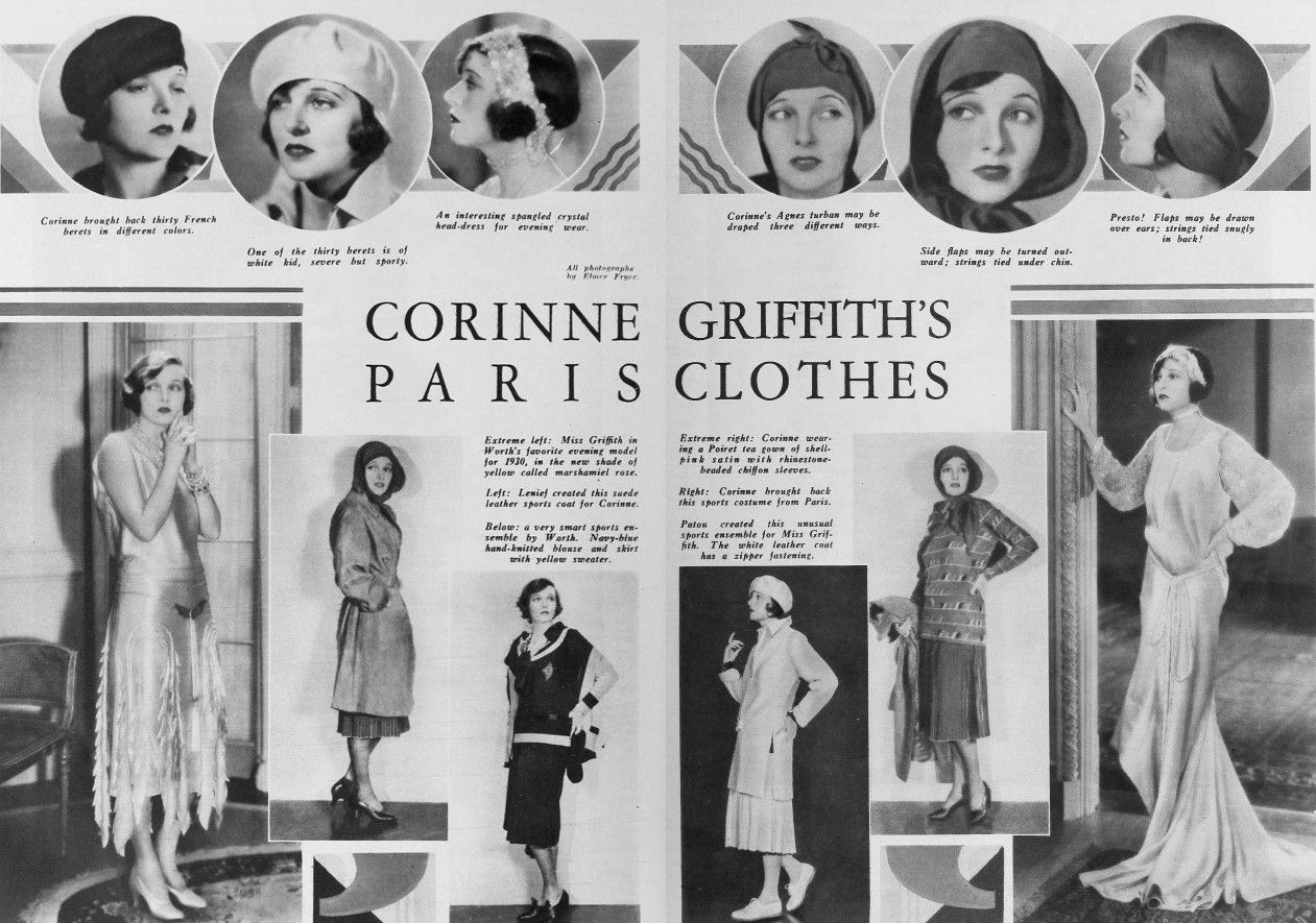 Corinne Griffith's Paris Clothes. 1930. | Scrolller