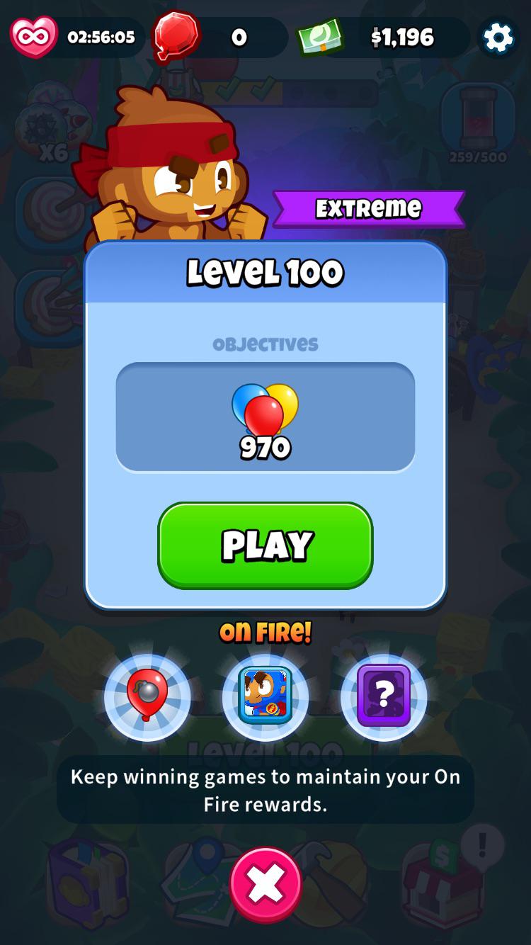 couple days ago but here you go level 100 in bloons pop | Scrolller