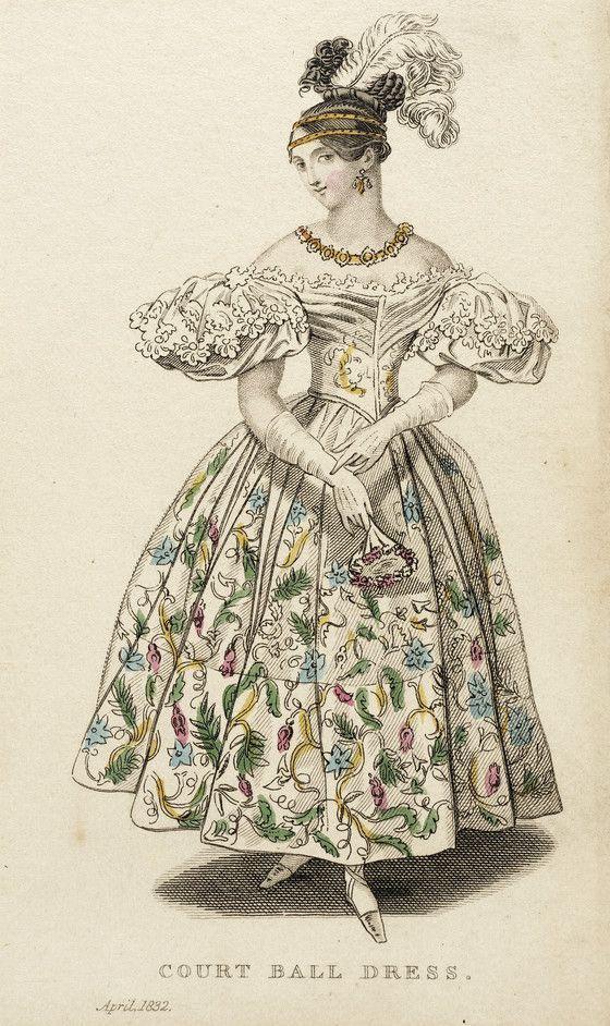 Court Ball Dress, 1830, aka The Romantic Era. | Scrolller