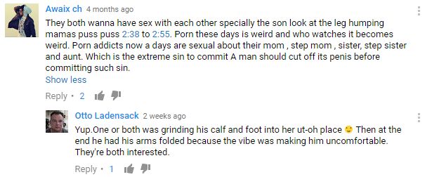 creepy motherfuckers: youtube edition: "Porn addicts now a days are sexual about their mom ...