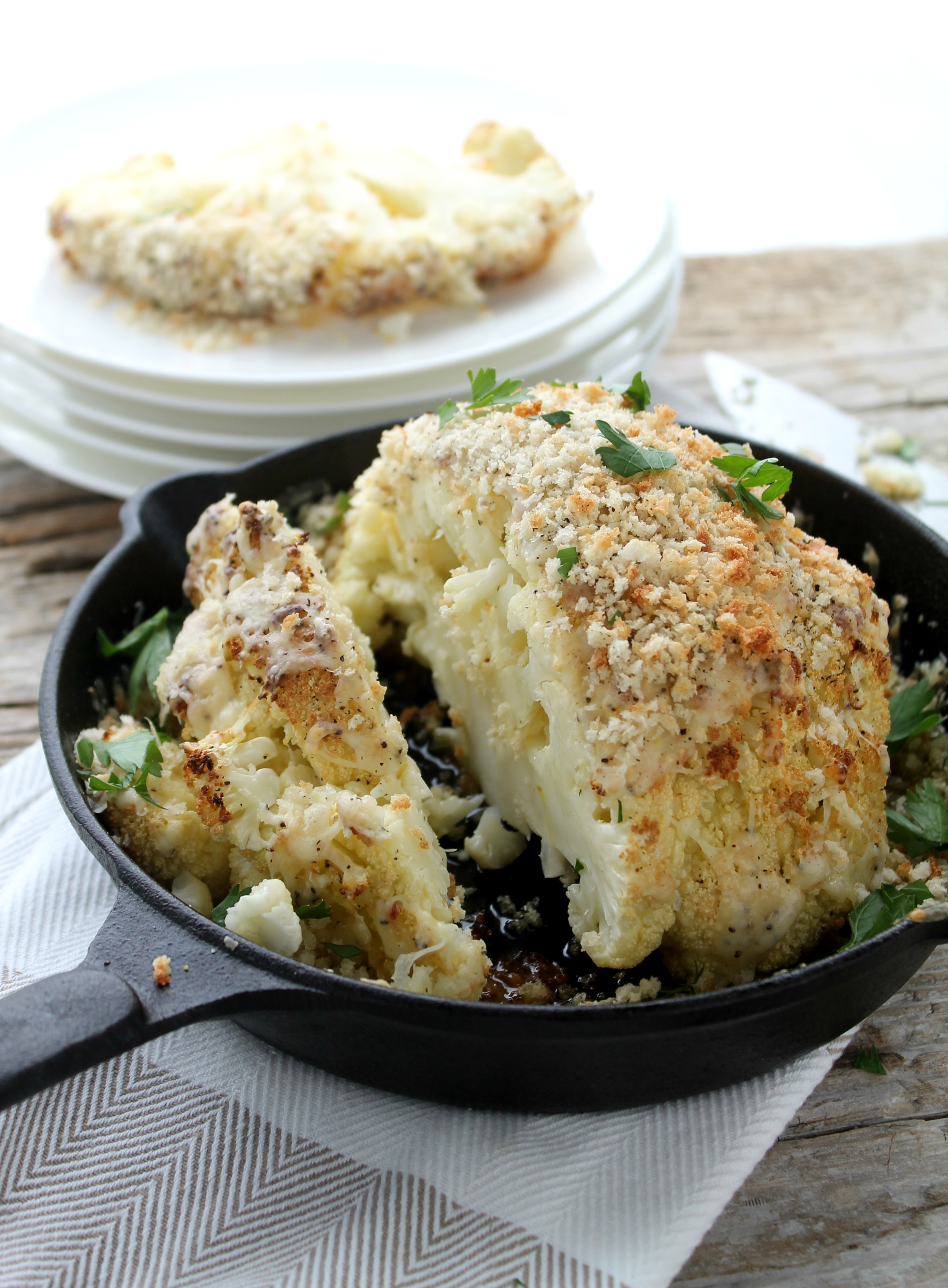 Crispy roasted cauliflower with everything bagel cheddar[2780x3775] | Scrolller