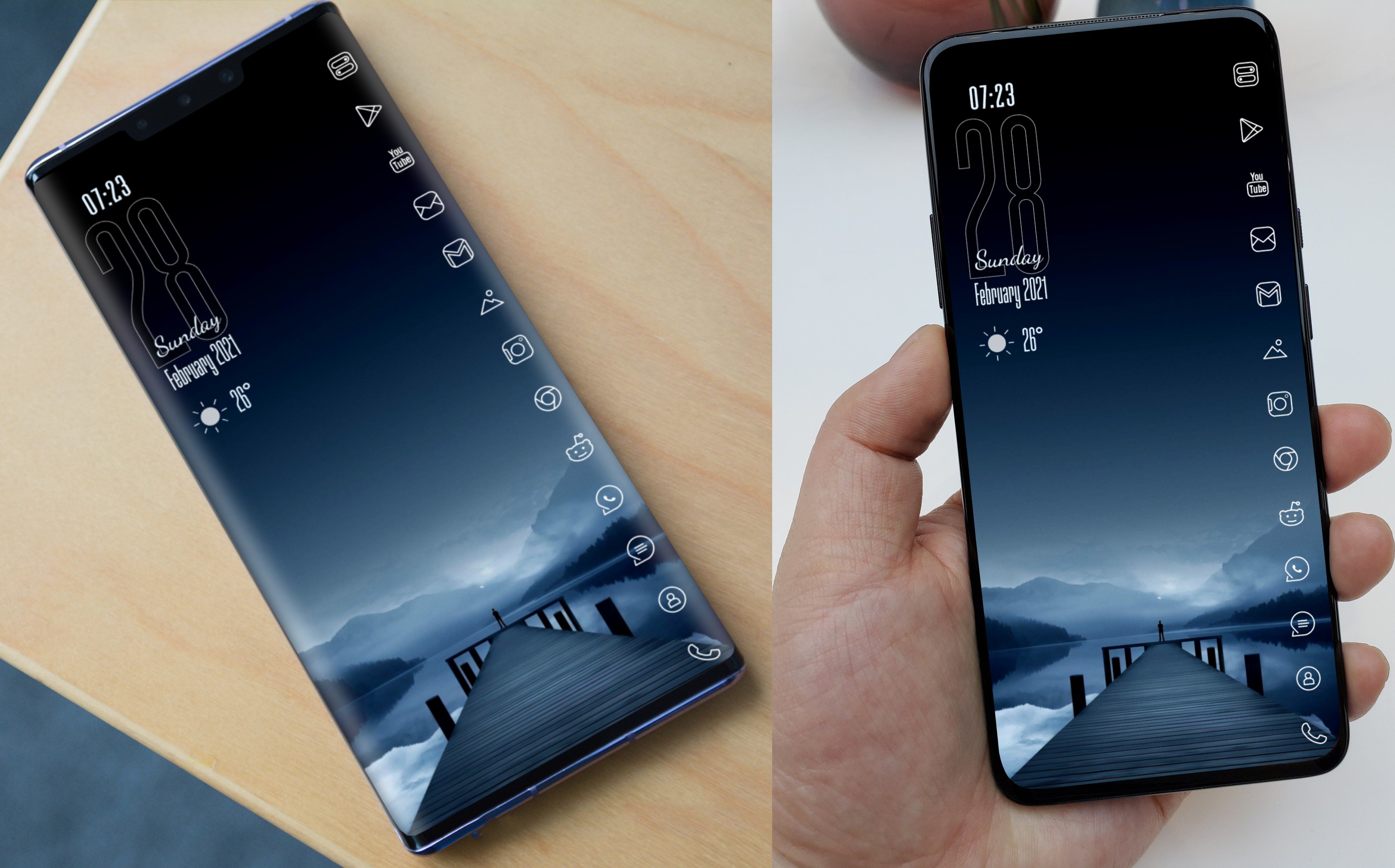 Current simple setup, Nova / Klwp | Scrolller
