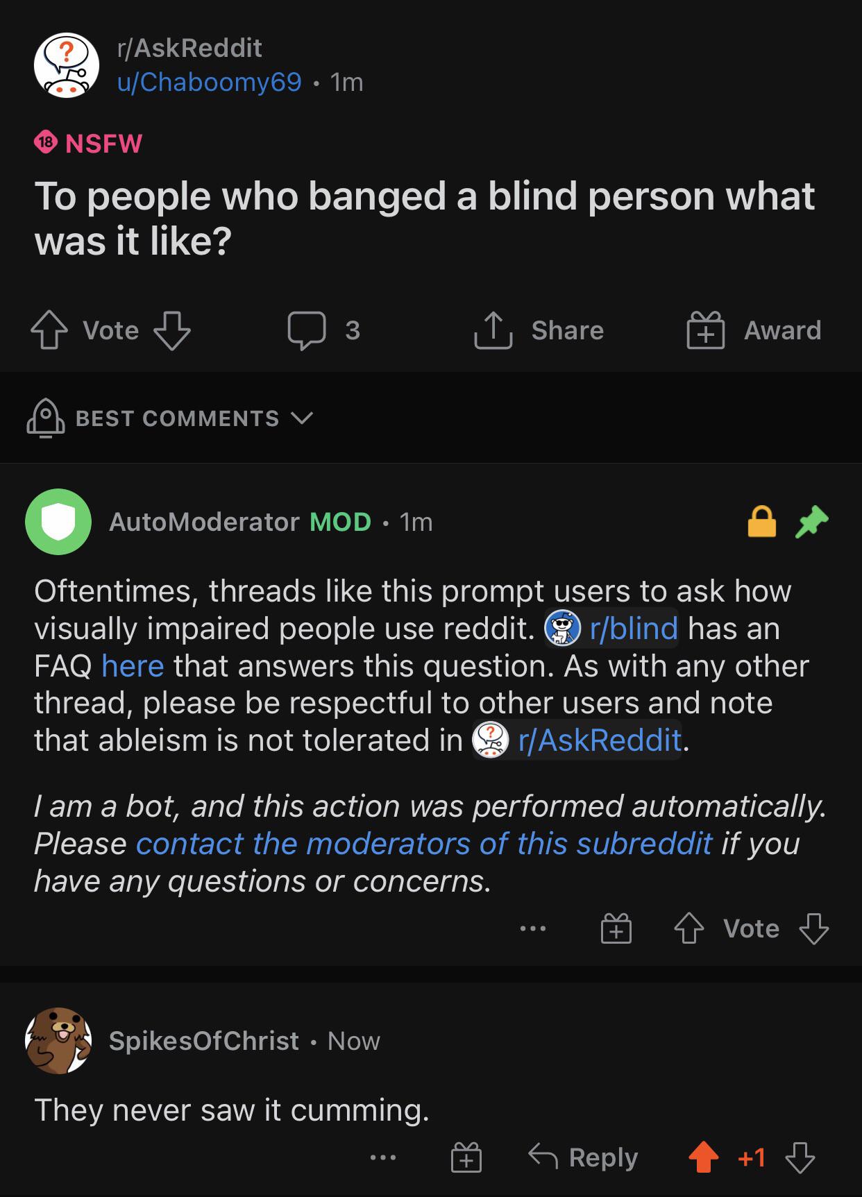 Cursed blind bang. | Scrolller