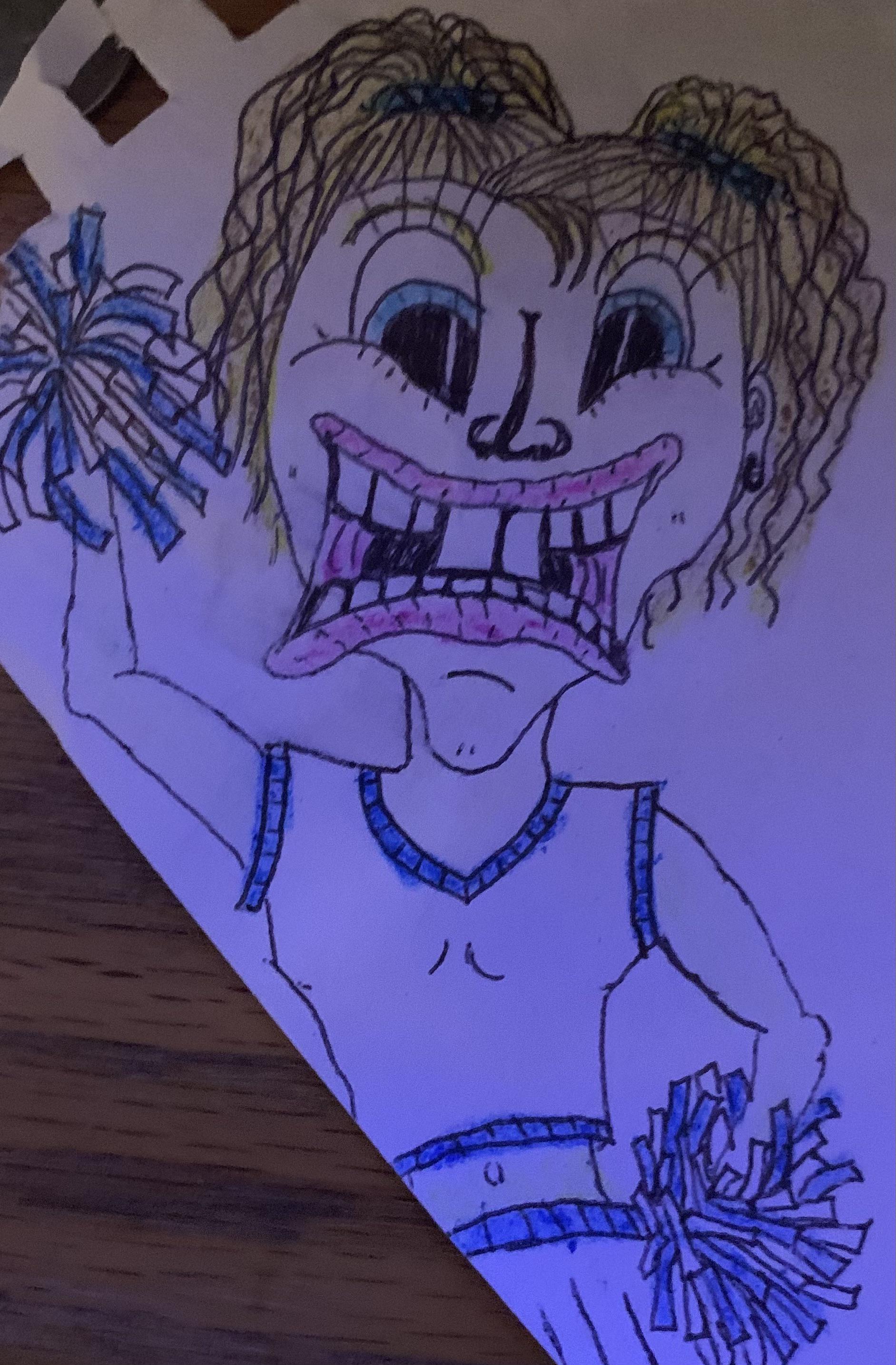 Cursed cheerleader (i didnt draw this) | Scrolller