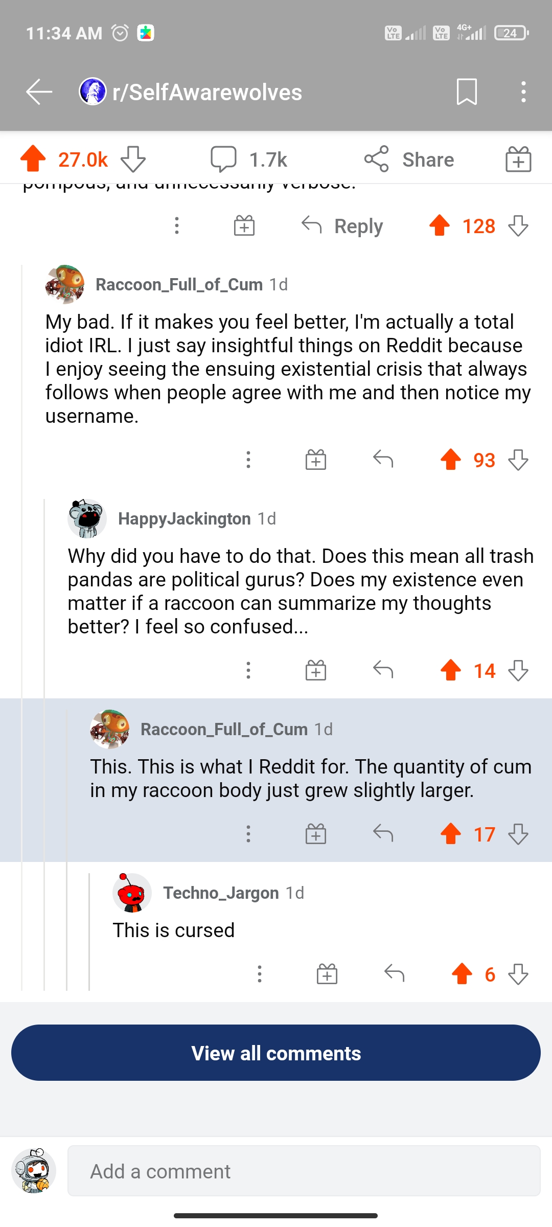 Cursed Raccoon... | Scrolller