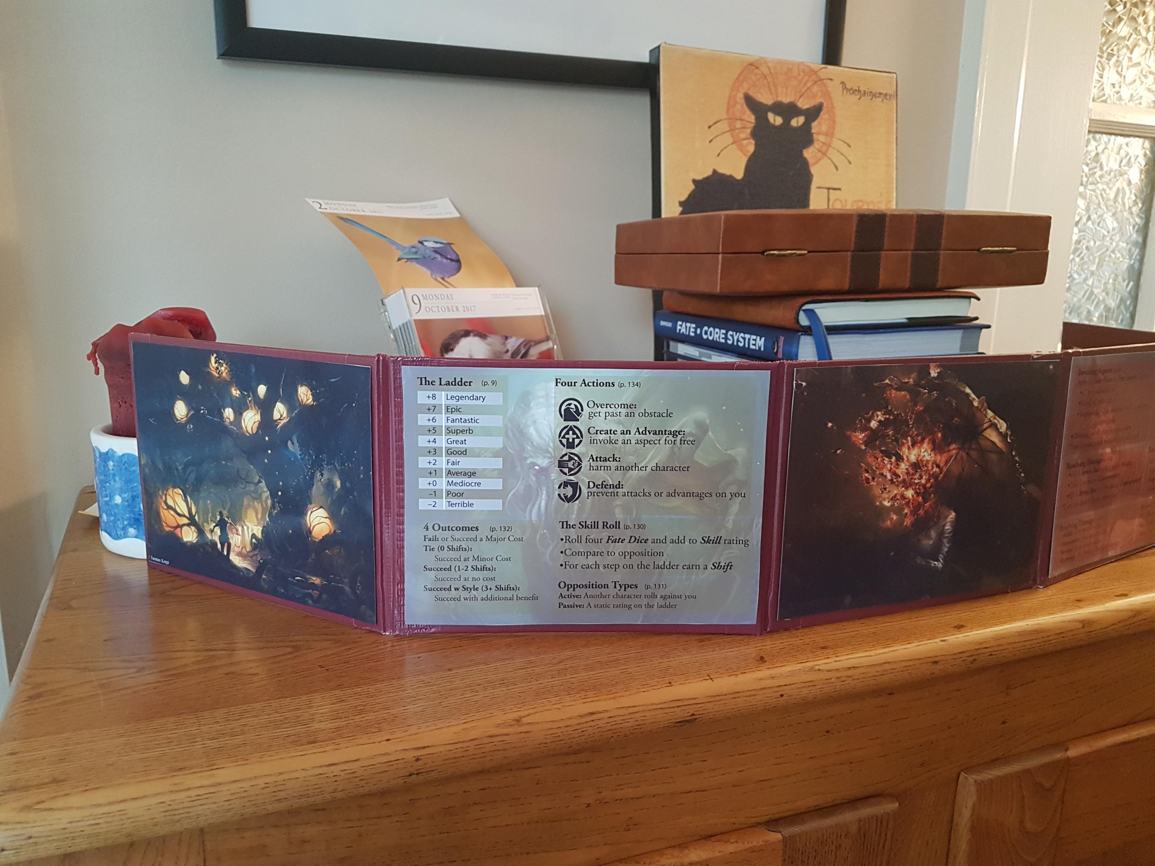 Custom Fate core gm screen | Scrolller