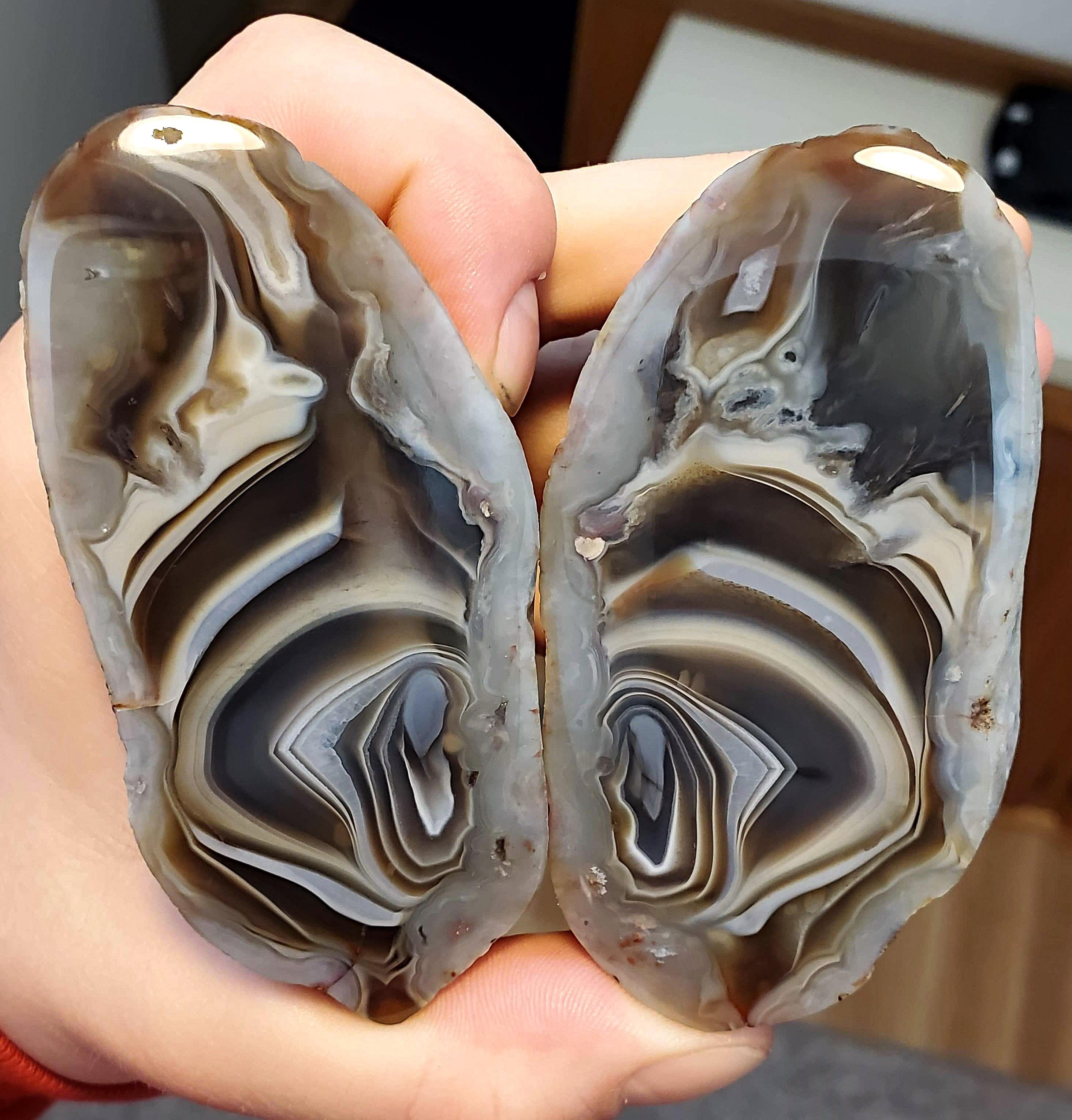 Cut and Polished Lake Superior Agate just shy of a lb whole ☕️🍶 | Scrolller