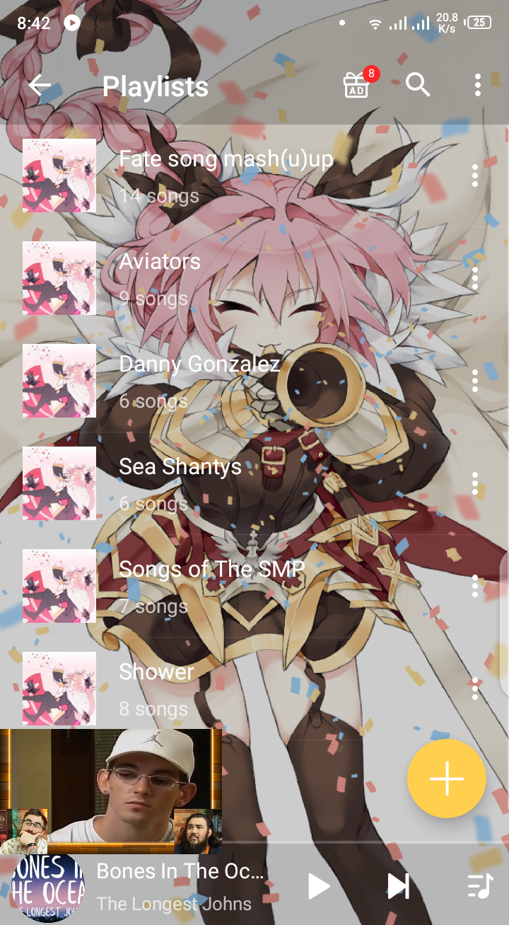 Cute Astolfo music player theme | Scrolller