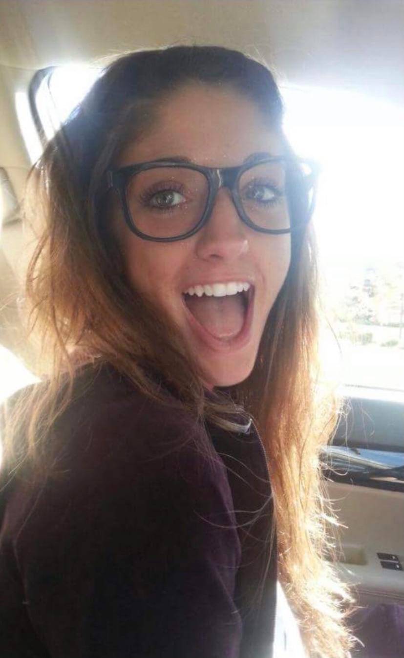 Cute happy chick in glasses | Scrolller