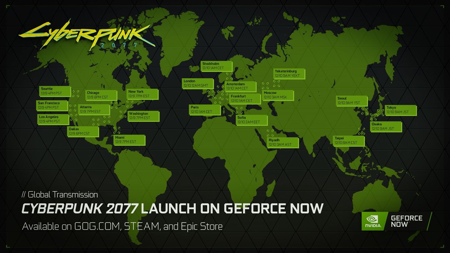 Cyberpunk 2077 launch times for each GFN server/region | Scrolller