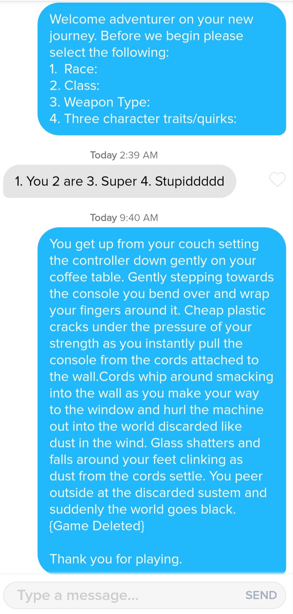 CYOA Tinder Edition pt.3 .... Machine Rage. | Scrolller