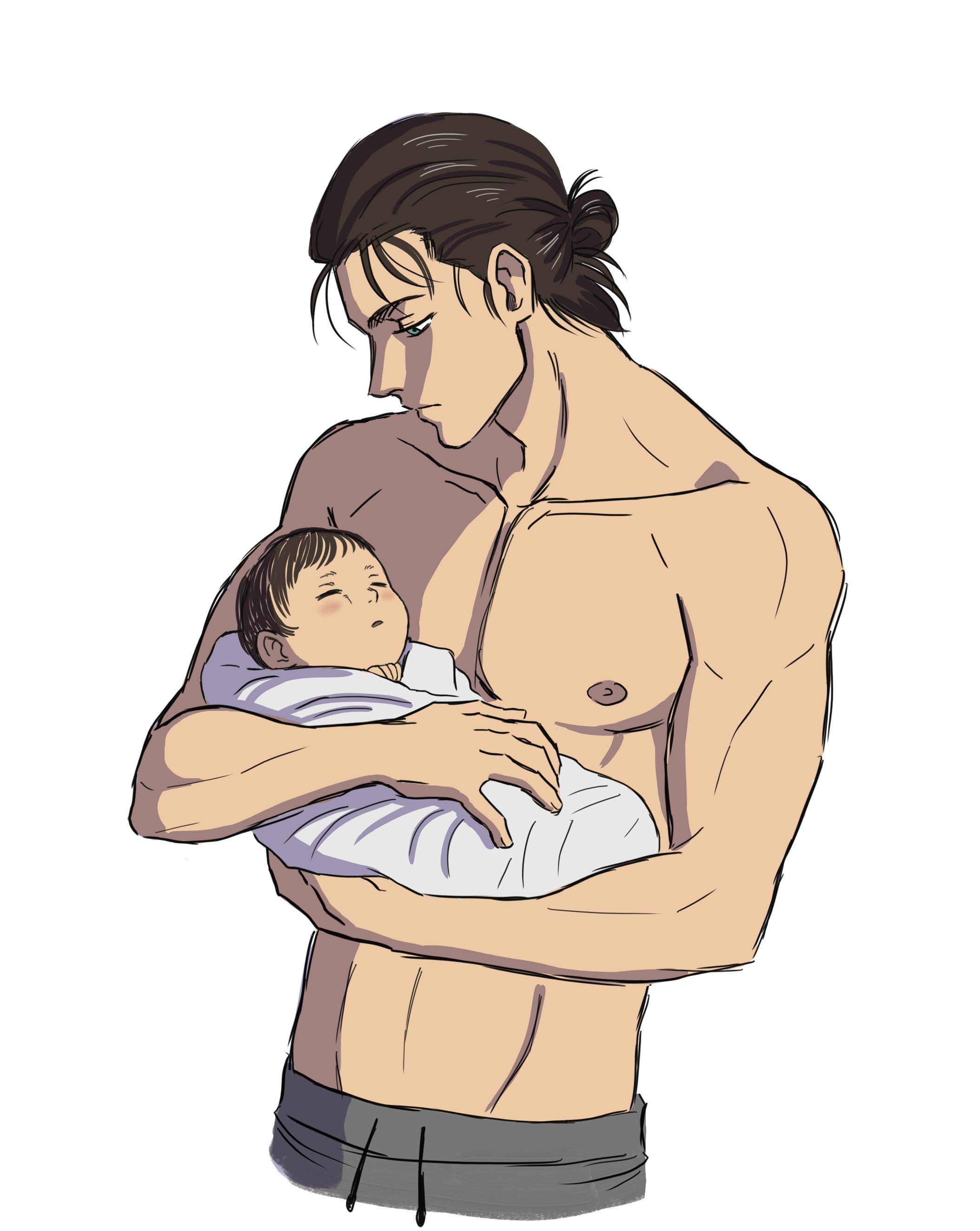 Dad Eren with his baby | Scrolller