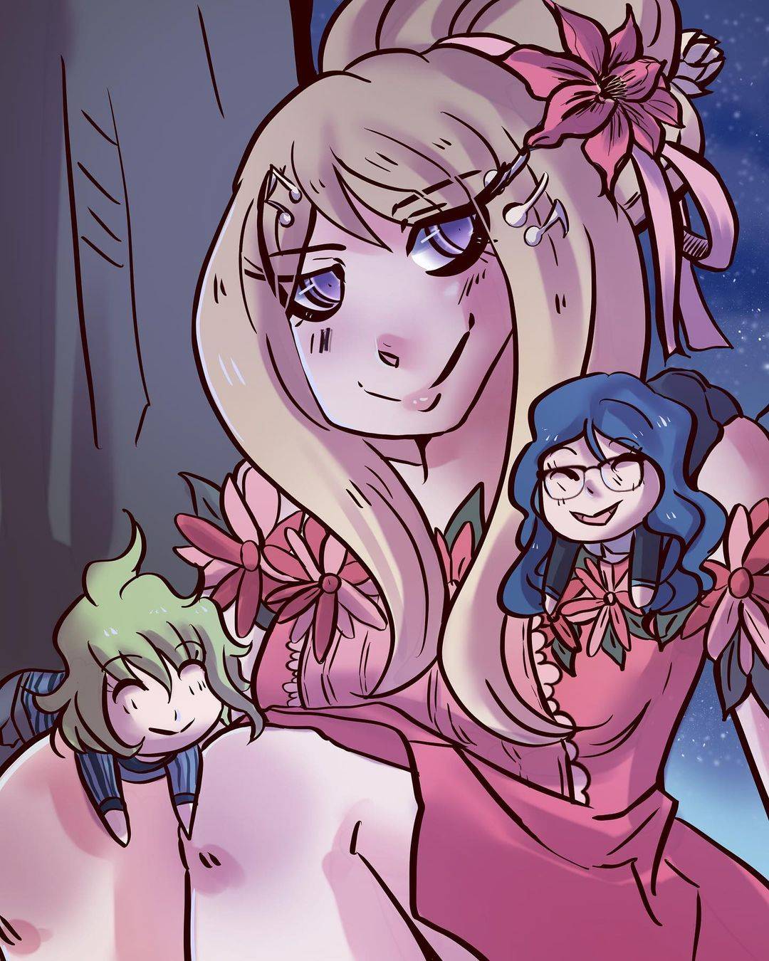 Daily Tsumugi #944 (featuring Rantaro & Kaede) Kaede's Entourage | Scrolller