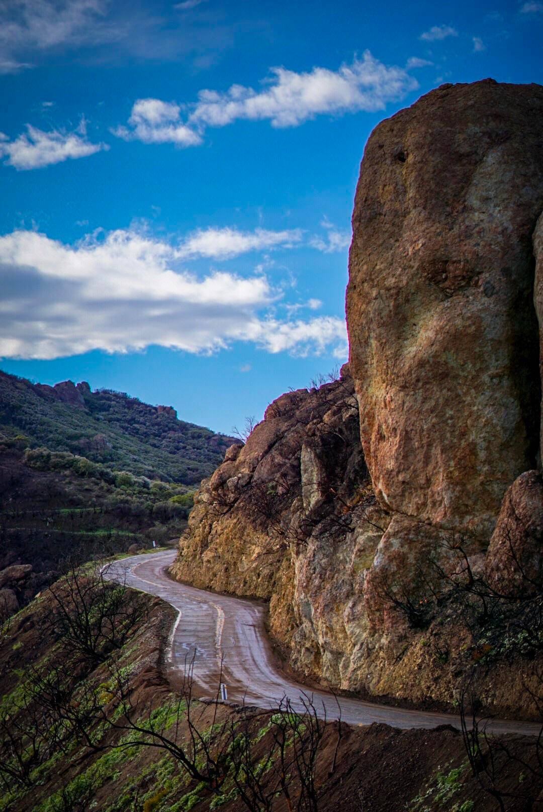 Dangerous road. My first prime lens. 50mm 1.8f. Malibu, California. | Scrolller