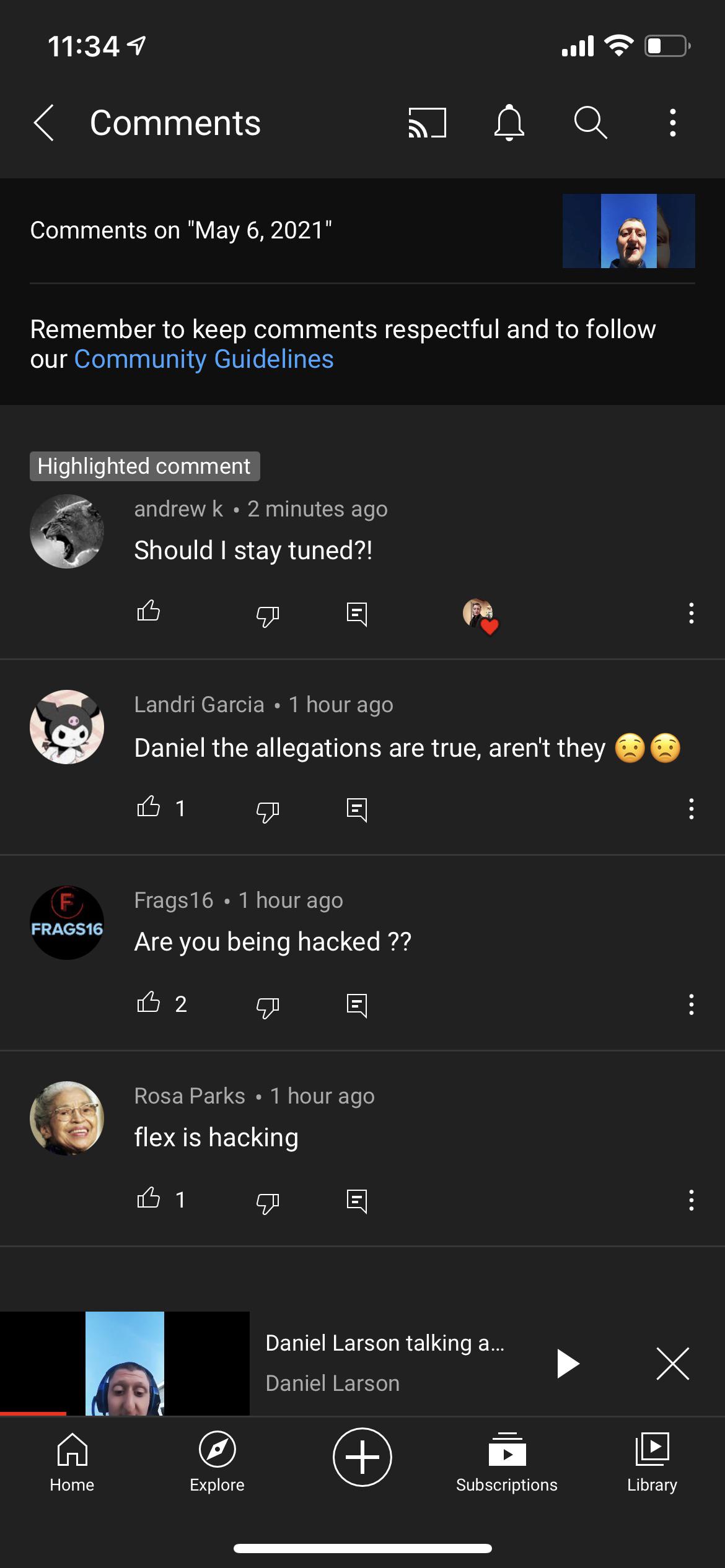 Daniel liked my comment🥰 | Scrolller