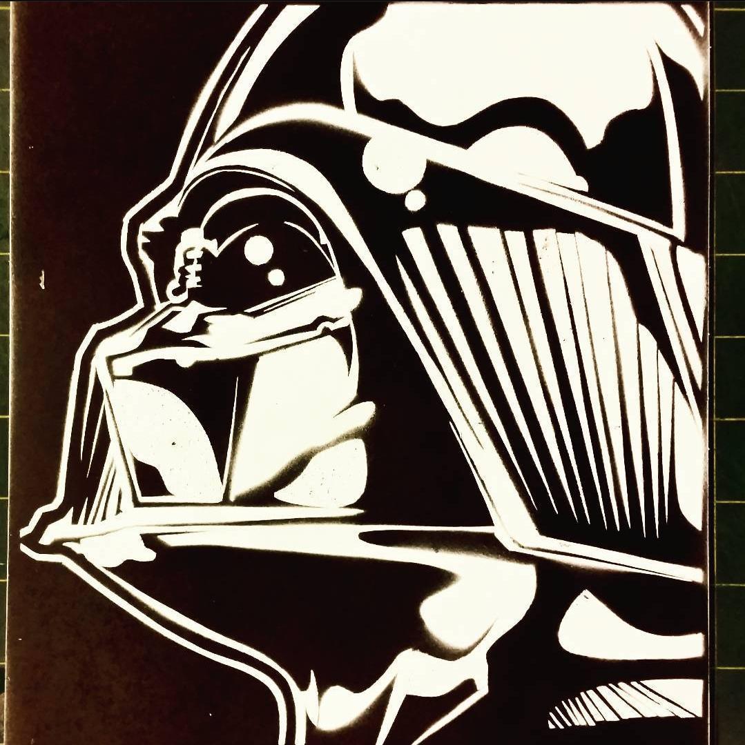 Darth Vader spray paint stencil | Scrolller