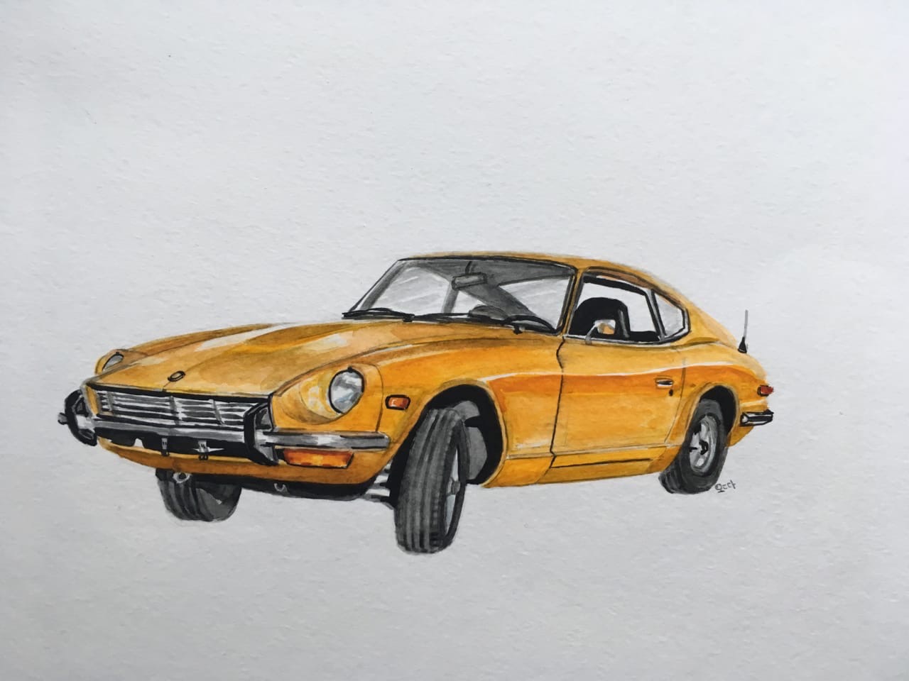 datsun, me, watercolor, 2019 | Scrolller