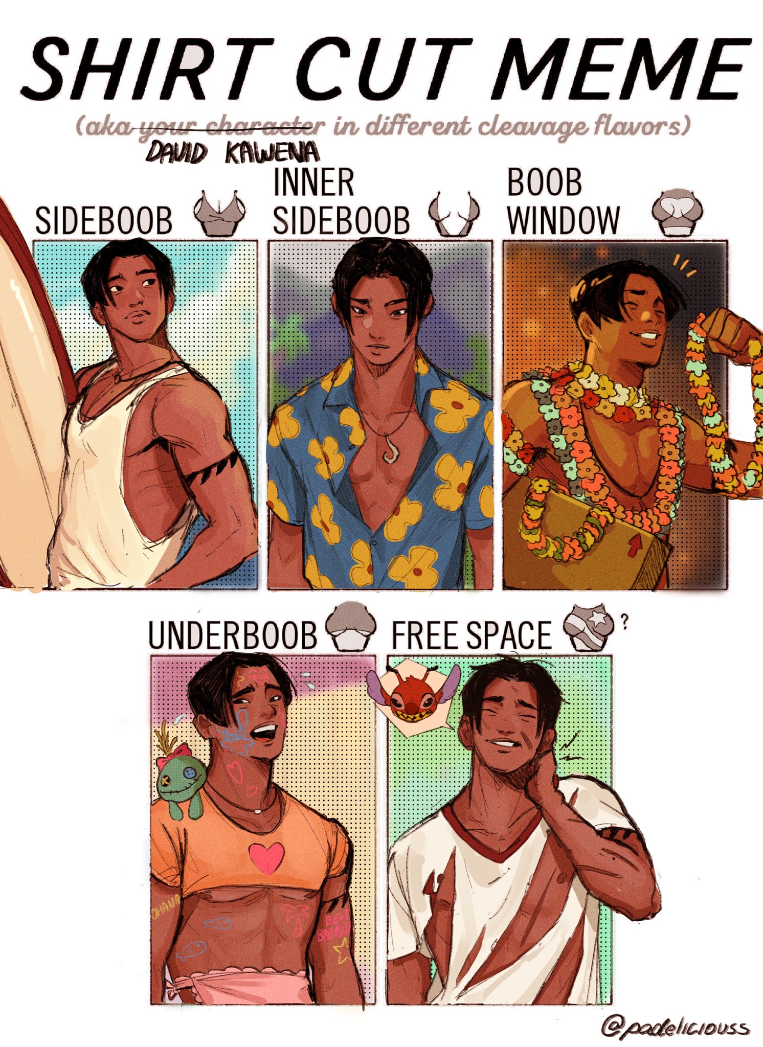 David Kawena shirt cut meme (Lilo and Stitch) | Scrolller