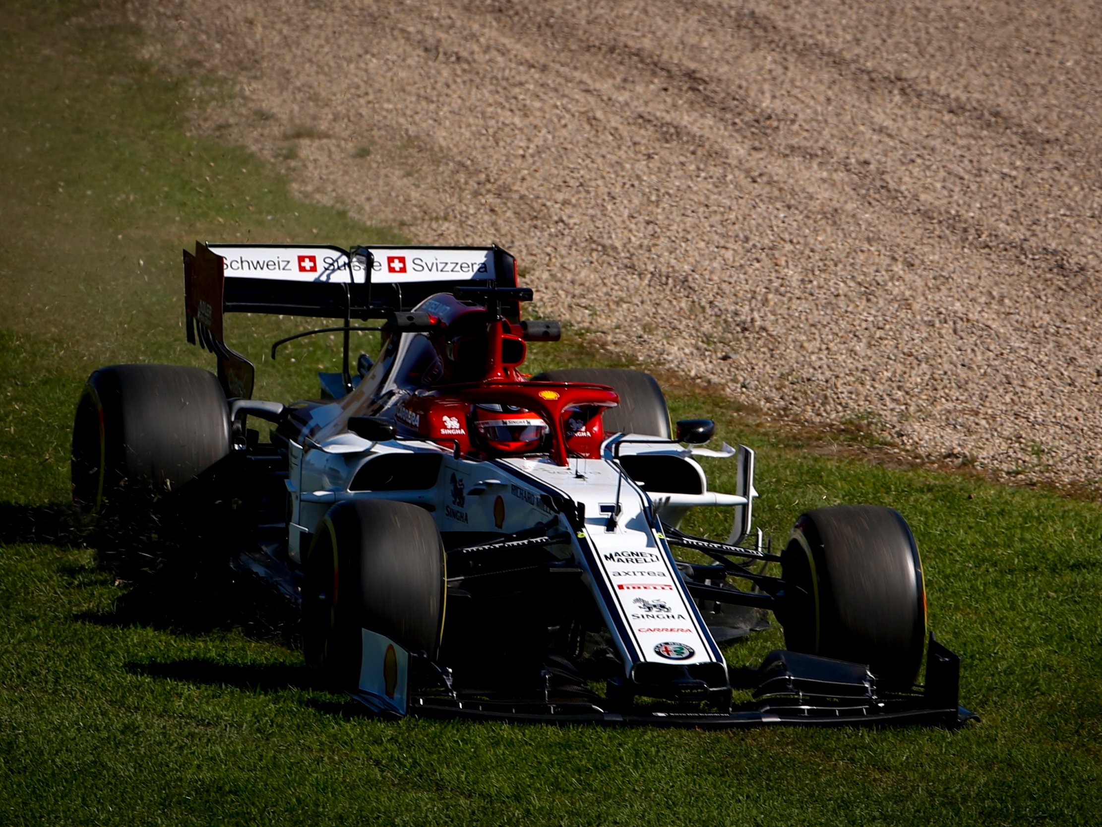 Day 4171 of Kimi’s reign as Ferrari Champion. Here he is cutting the grass. | Scrolller