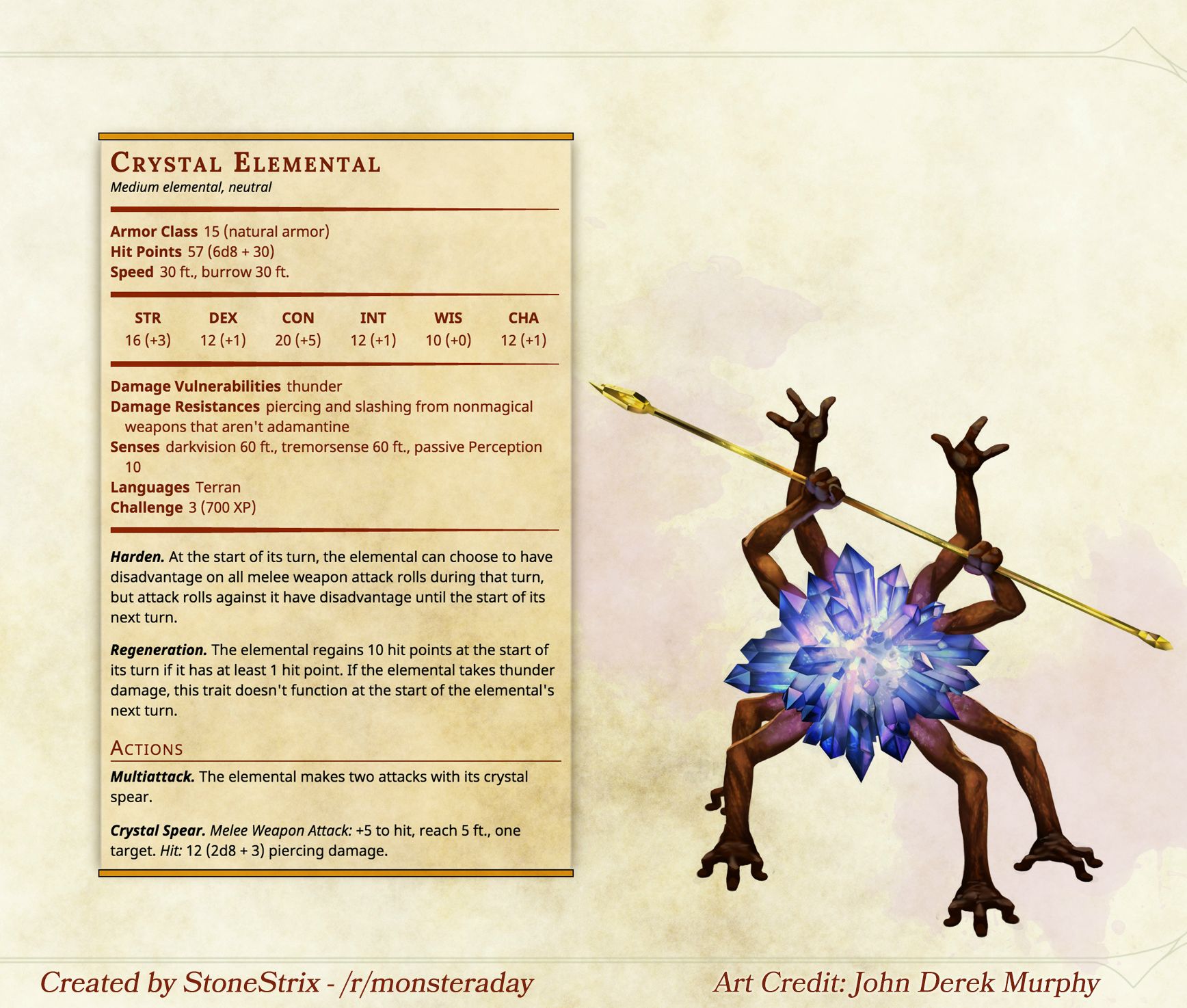 Day 90: Crystal Elemental | Scrolller