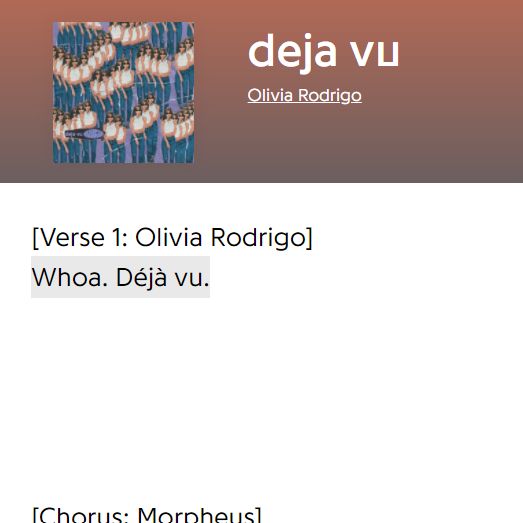 deja vu - Olivia Rodrigo | Scrolller