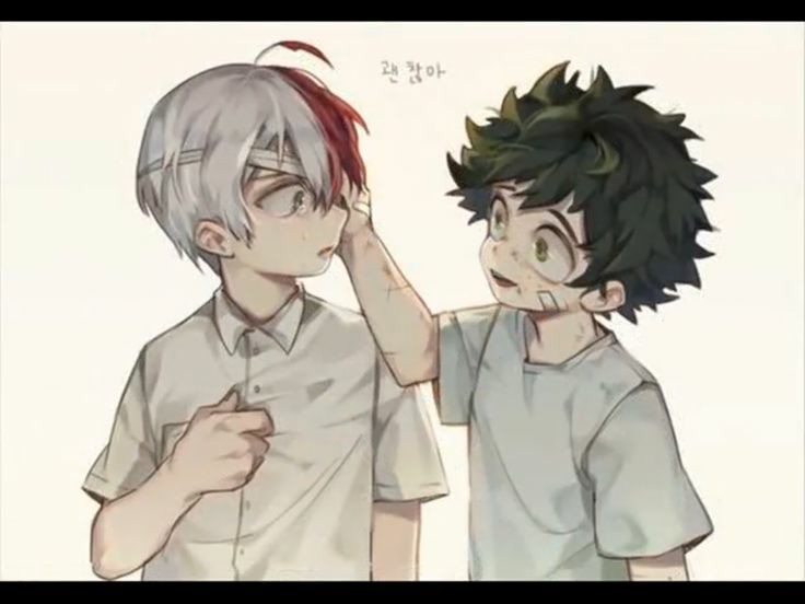 Deku Touching Todoroki's Eye Bandaged | Scrolller