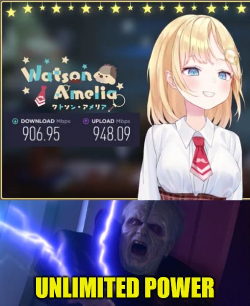 Dem Ame flexing her 1 gbps internet | Scrolller