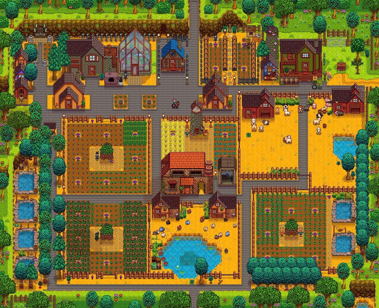 Did a full overhaul of my farm layout in Winter 4, here is my Summer year 5! | Scrolller
