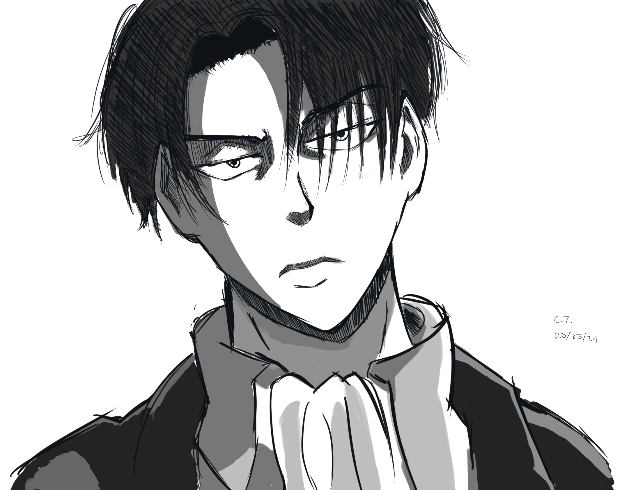 Did a quick sketch of Levi | Scrolller