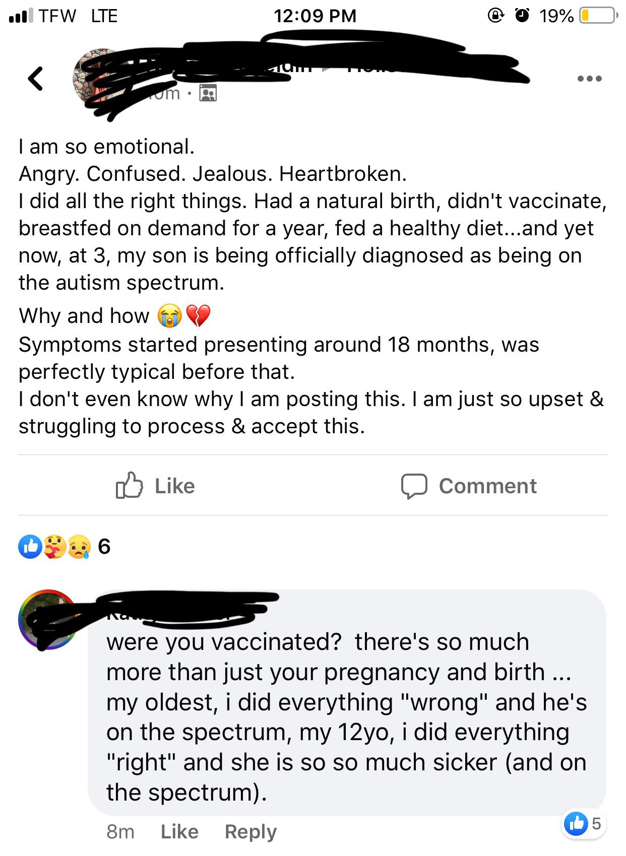 Did everything right and son still ‘caught’ autism. | Scrolller