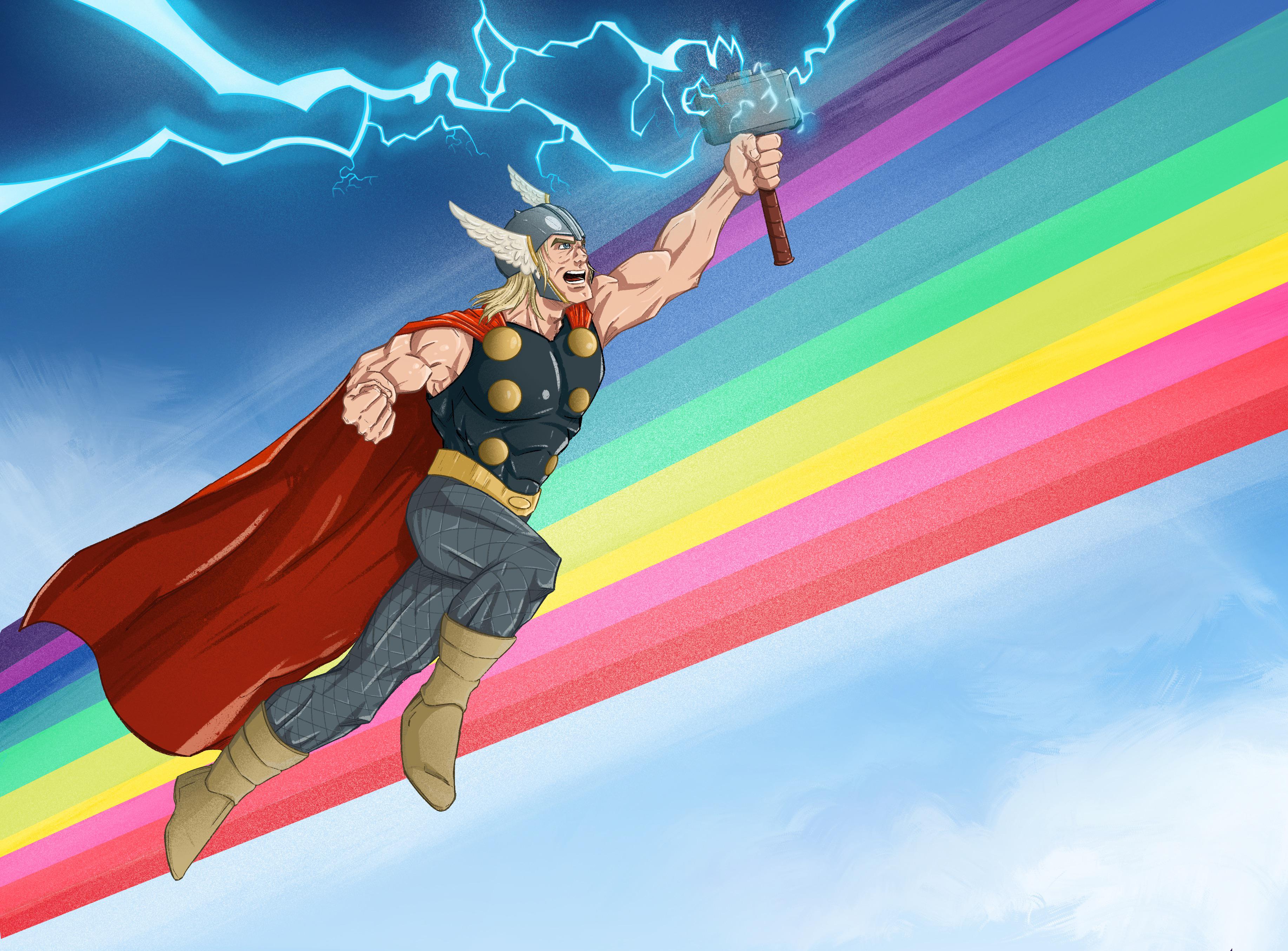 Did this painting of Thor that I was pretty happy with | Scrolller