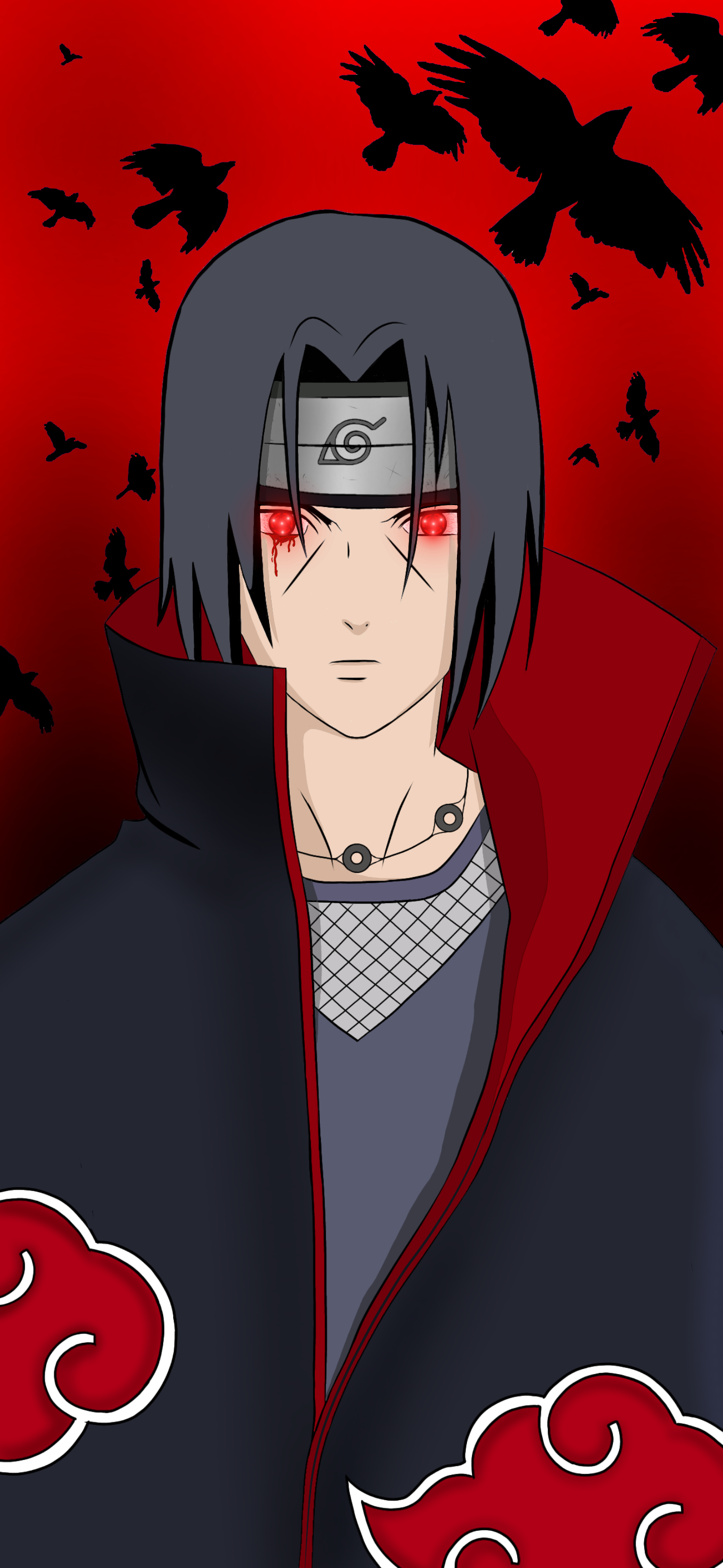 Did this simple digital art of Uchiha Itachi. | Scrolller