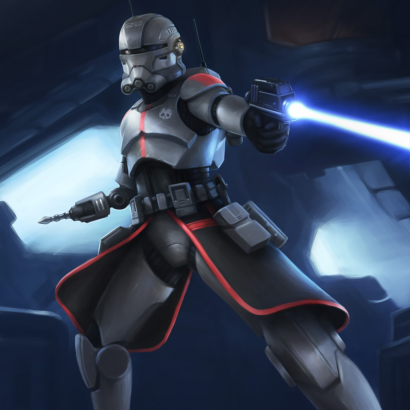 Digital painting of Echo from The Bad Batch - really liking his armor design | Scrolller