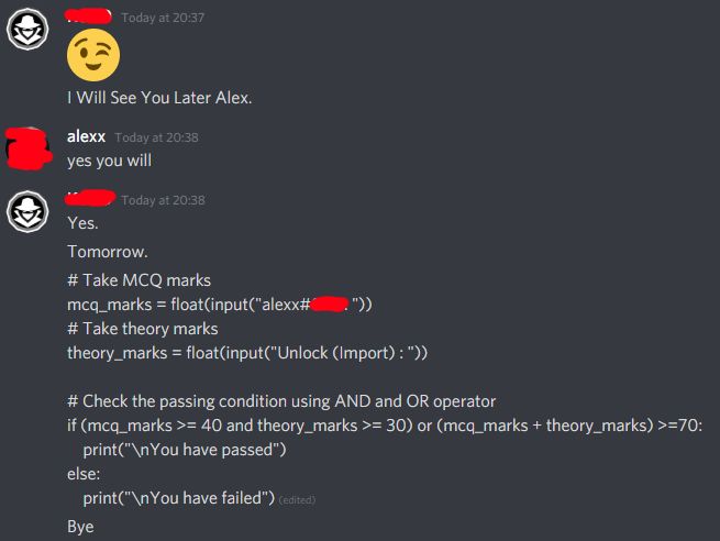 Discord Masterhacker uses his comp sci homework as a scare tactic | Scrolller
