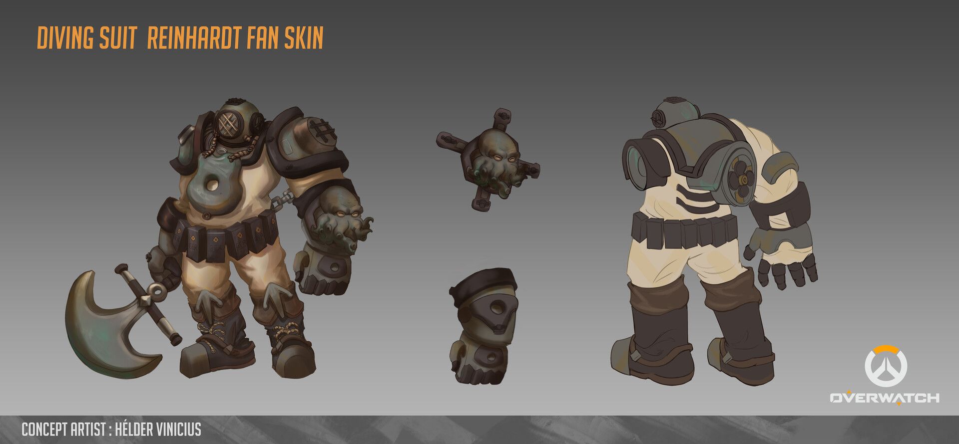 Diving Suit Reinhardt Fan Skin by Hélder Vinícius | Scrolller