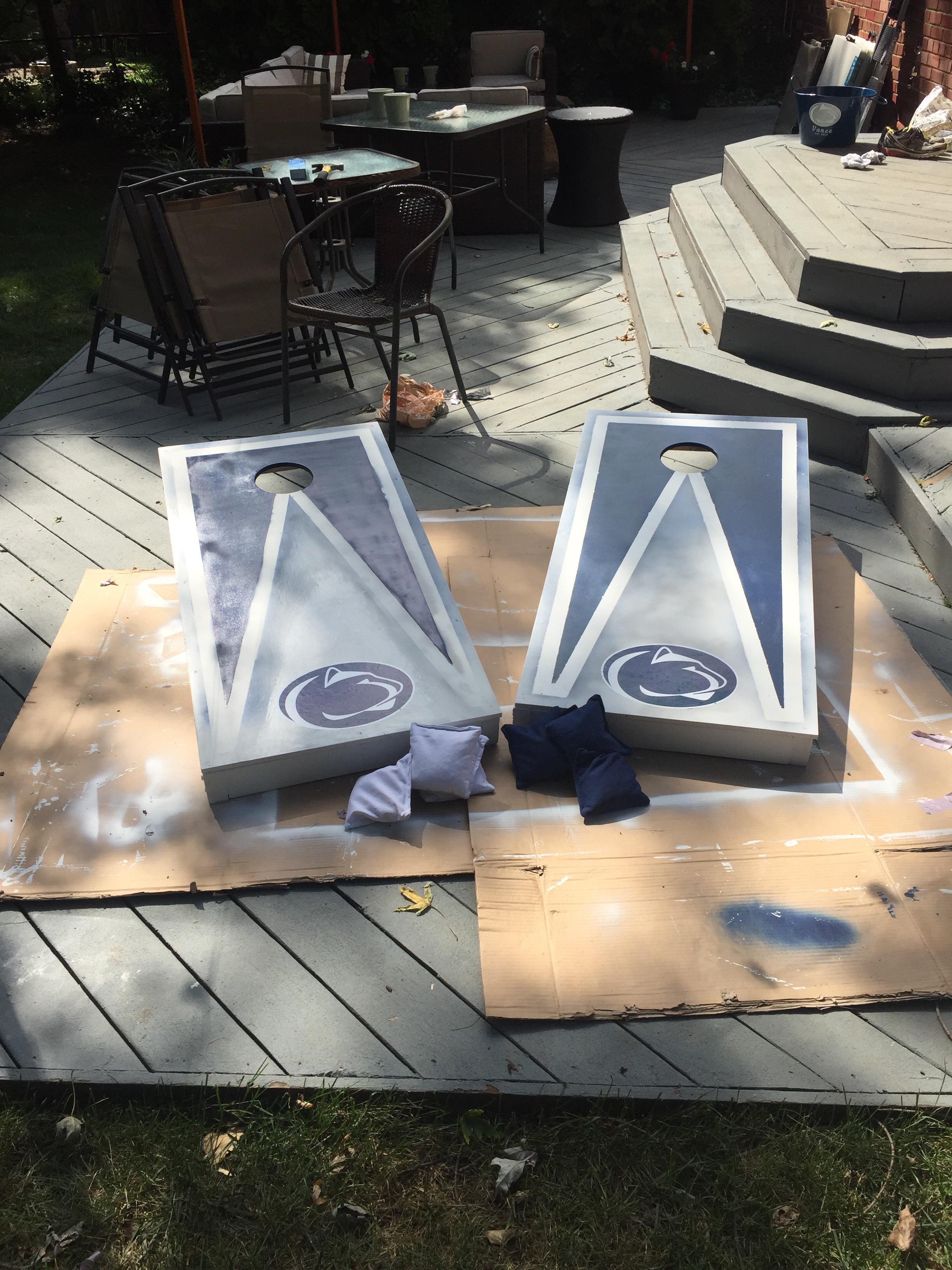 DIY cornhole boards came in nicely | Scrolller