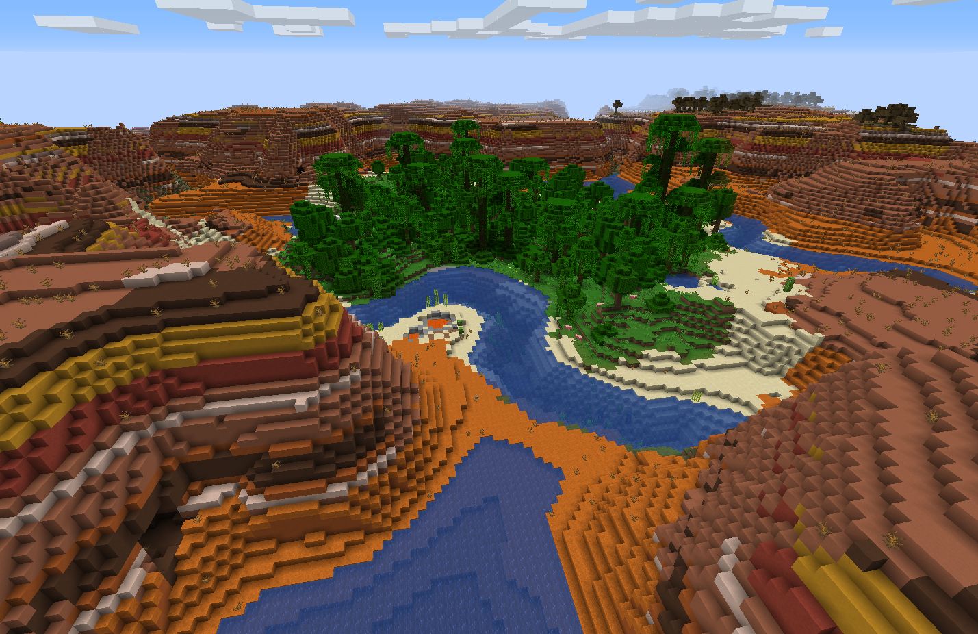 Do you want a Jungle Biome surrounded by Mesas? | Scrolller