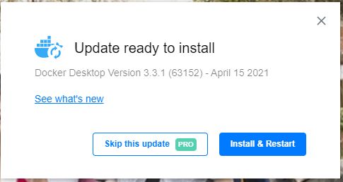 Docker Desktop doesn't let you skip an update unless you have the pro version | Scrolller
